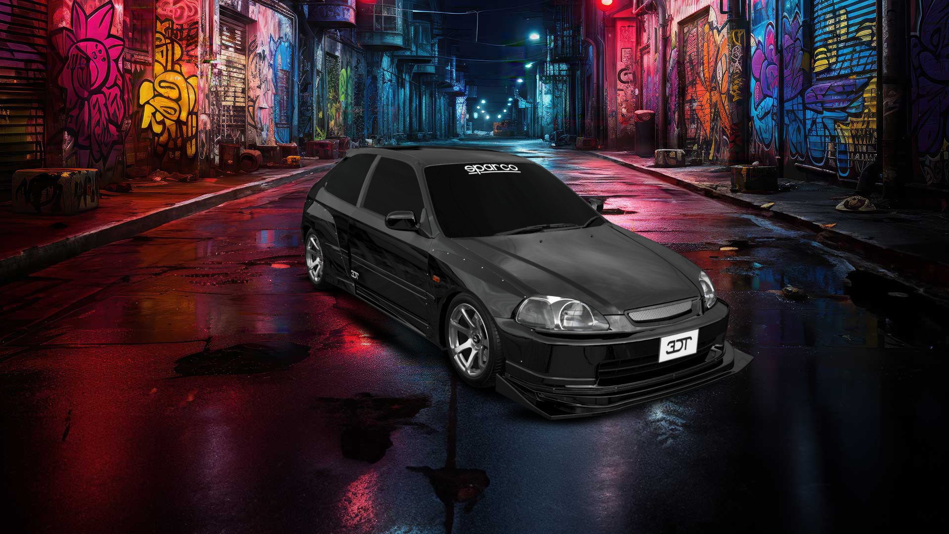 Custom Honda Civic 1997 3 Door Hatchback by EthicalActivation859 | 3DTuning